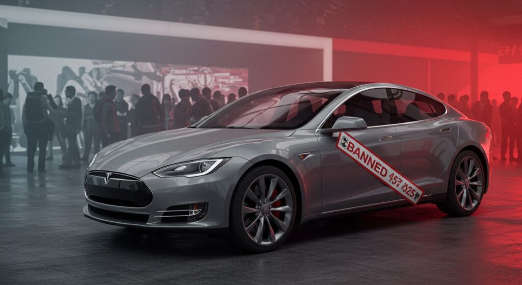 Why Tesla’s Ban from Auto Show Sparks Debate