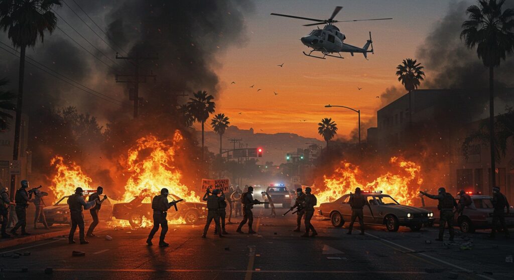 Los Angeles Riots: Newsom vs. Trump Sparks Chaos