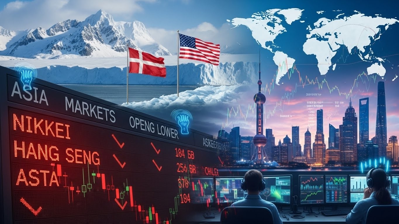 Asia Markets Face Lower Open on Greenland Tensions, China Data