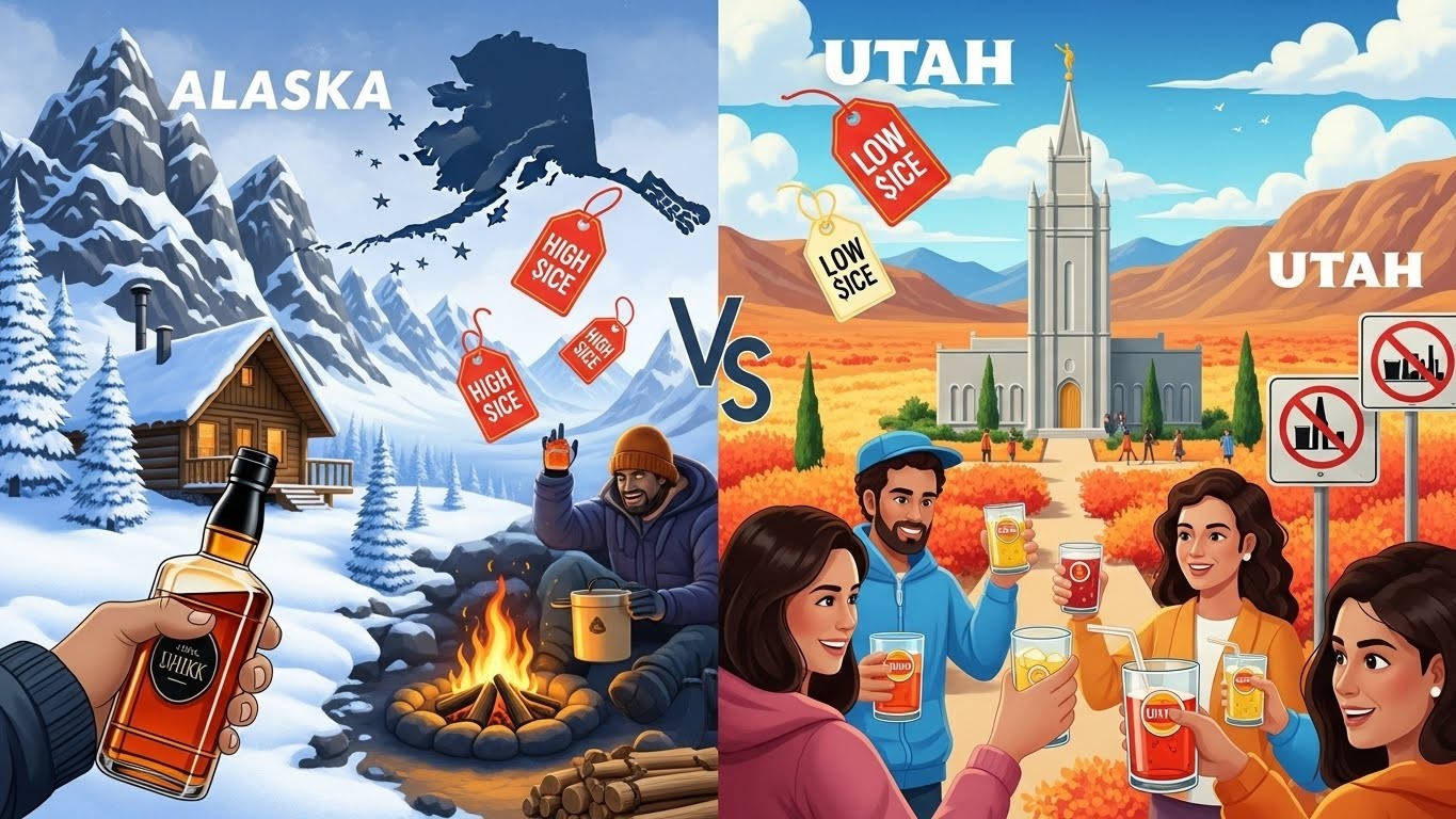 US Alcohol Spending by State: Alaska Leads, Utah Lowest