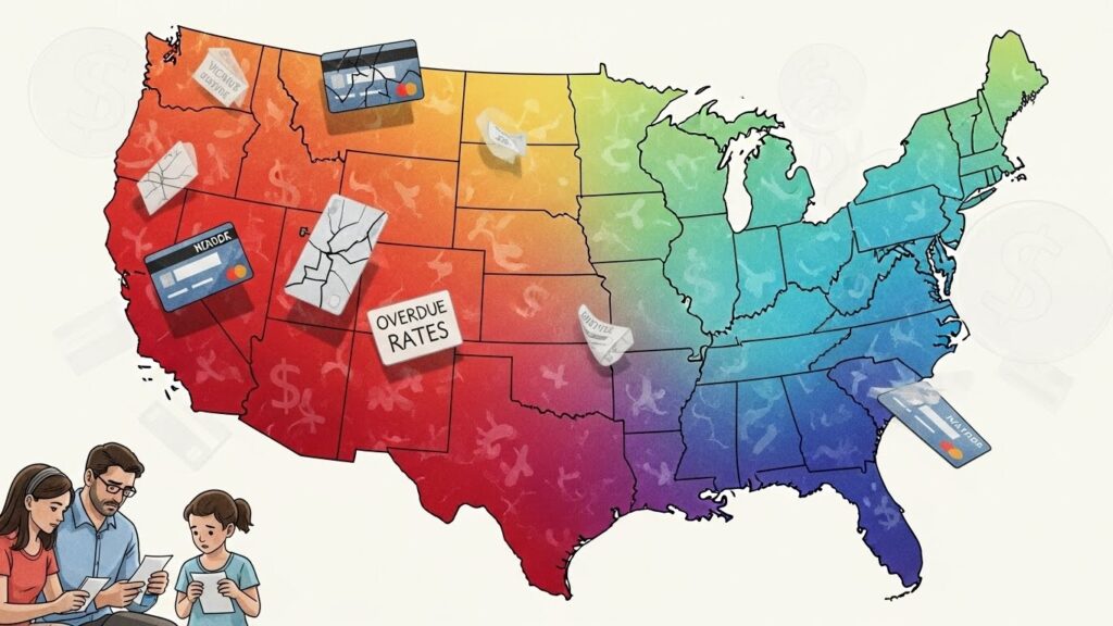 U.S. Credit Card Delinquency Rates by State in 2025: A Deep Dive