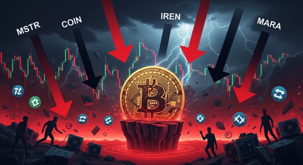 Crypto Stocks Slump: MSTR, COIN, IREN, MARA Crash
