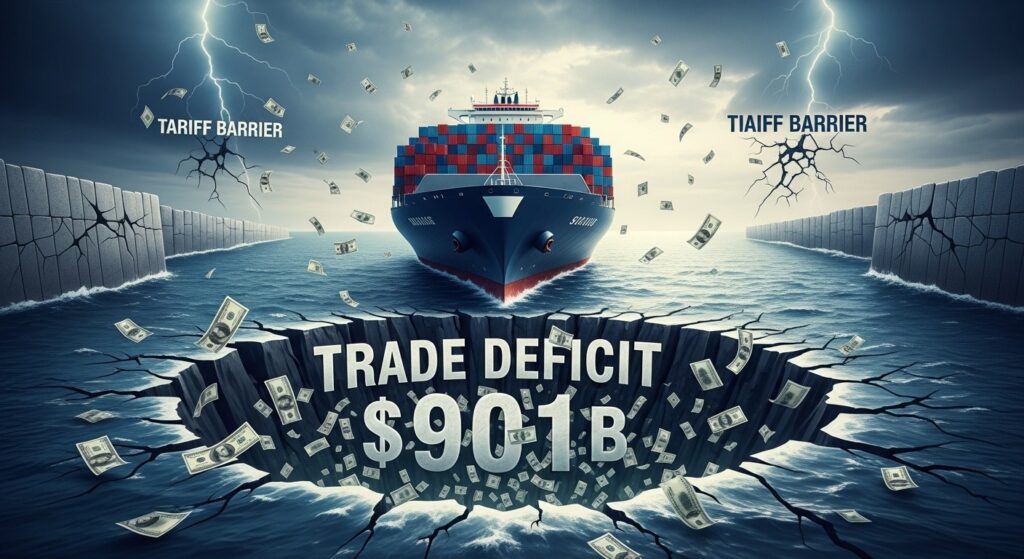U.S. Trade Deficit Hits $901 Billion in 2025 Despite Tariffs