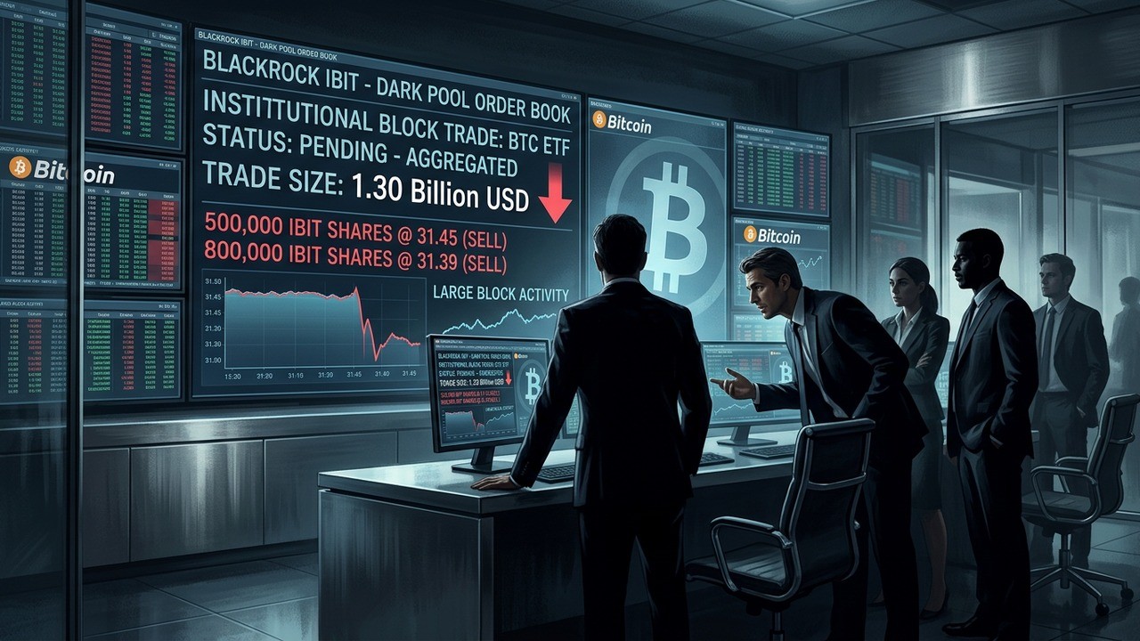 BlackRock IBIT $1.3 Billion Dark Pool Trade Shakes Bitcoin ETF Market