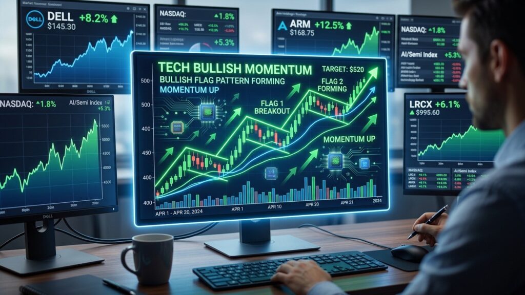 Bullish Flag Patterns Highlight Strong Tech Stock Opportunities