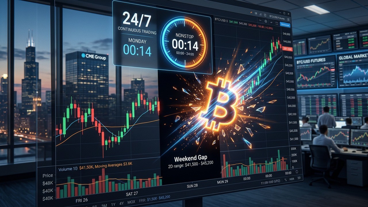 CME Bitcoin 24/7 Futures Trading Ends Weekend Gap Era