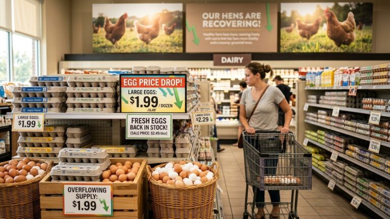 Egg Prices Plunge in 2026: Oversupply Hits After Bird Flu Shortages