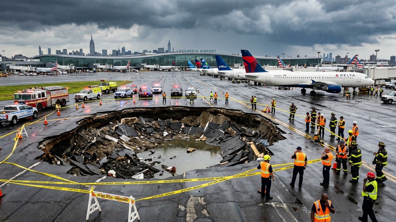 LaGuardia Airport Sinkhole Shuts Runway and Triggers Major Flight Delays