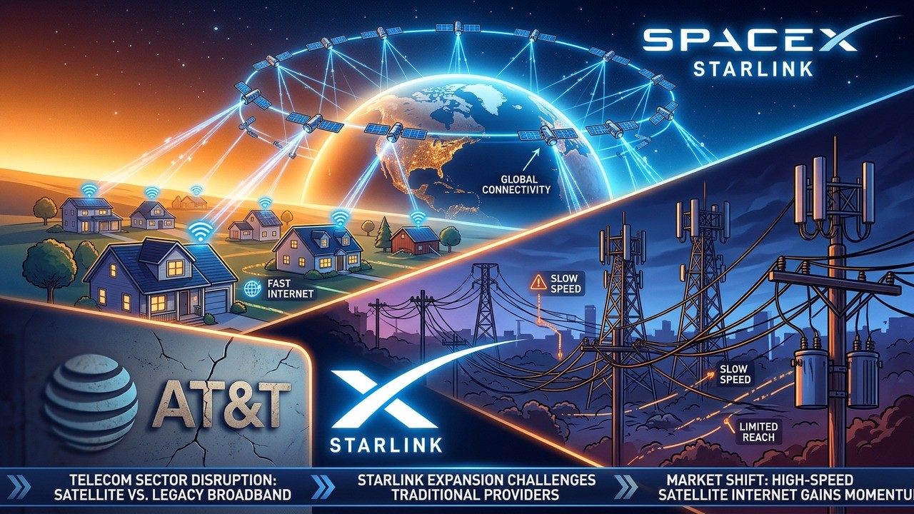 AT&T Downgraded as Starlink Competition Looms Ahead of SpaceX IPO