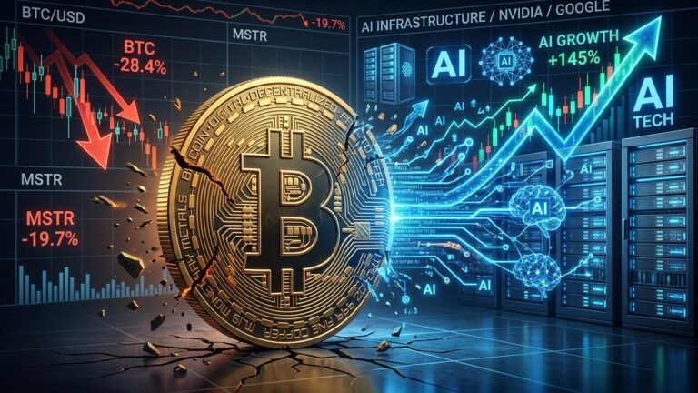 Bitcoin and MSTR Plunge as Saylor Highlights AI Capital Rotation