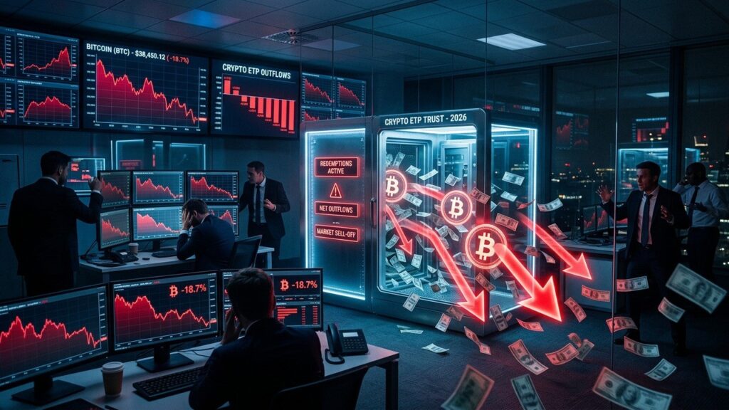 Bitcoin ETPs Hit Worst 2026 OutWriting the crypto articleflow as $1.67B ...