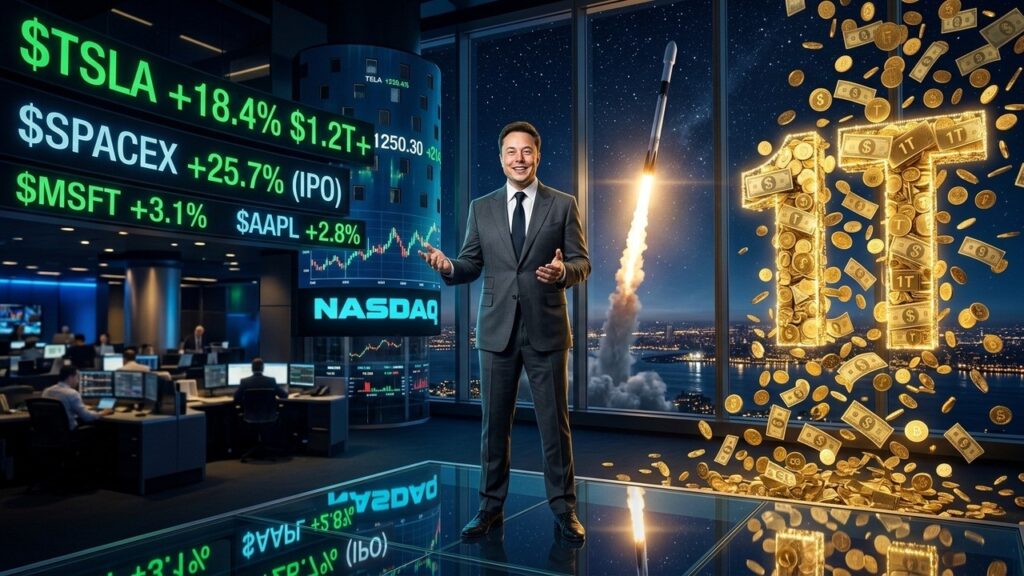 Elon Musk Becomes First Trillionaire as SpaceX Begins Trading