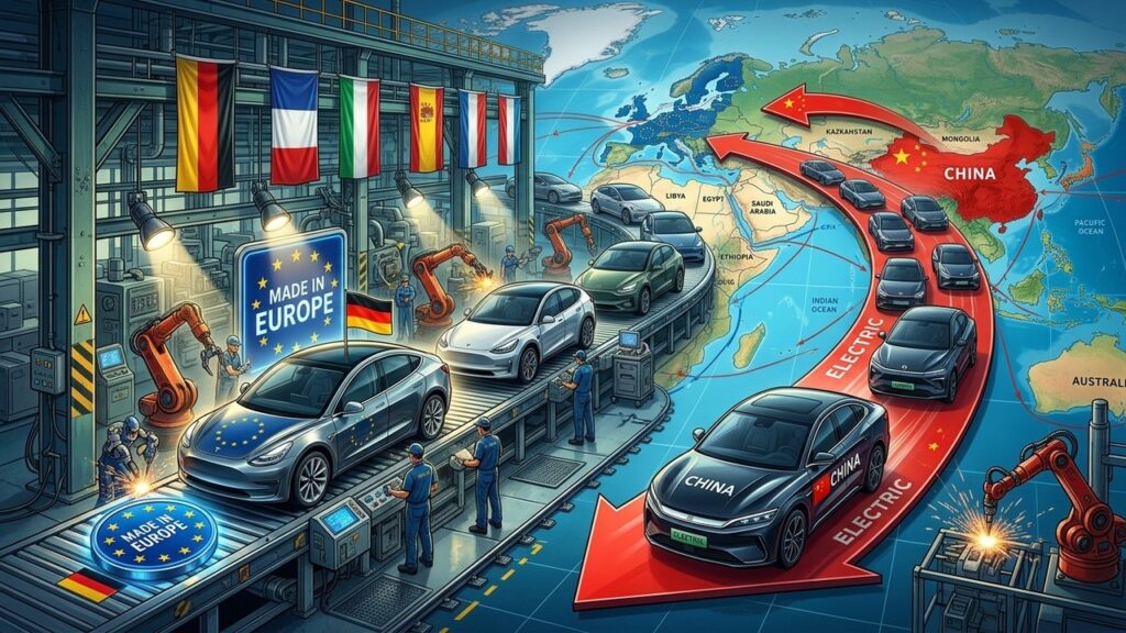EU Carmakers Push for Made in Europe Incentives to Counter Chinese EV Surge