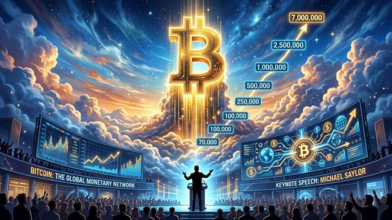 Michael Saylor Predicts Bitcoin Surge From 70K to 7 Million