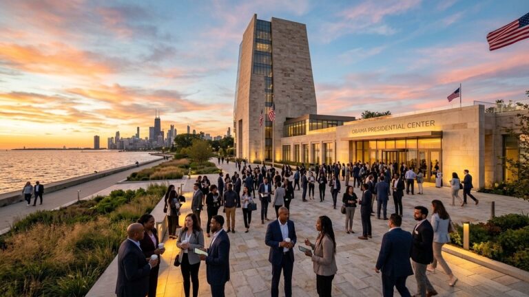 Obama Presidential Center Opens in Chicago Drawing Democratic Leaders ...