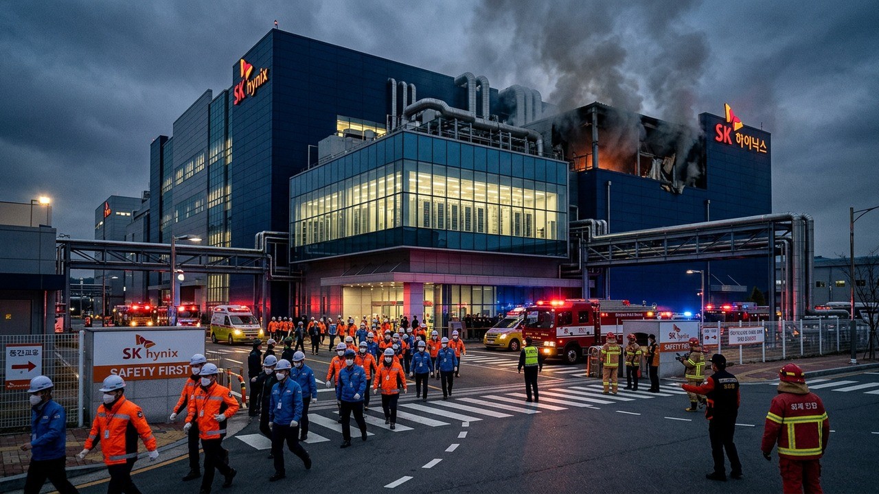SK Hynix Chip Plant Fire: Thousands Evacuated After Toxic Gas Incident