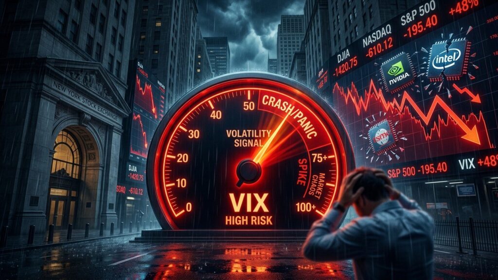 Wall Street Fear Gauge Spikes as Chip Stock Rally Finally Reverses